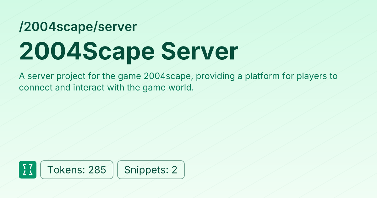 2004Scape Server