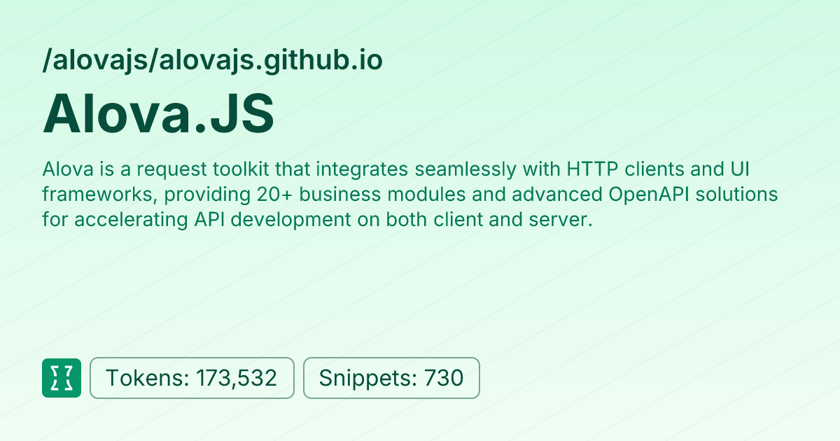 Alova (alovajs/alovajs.github.io) | Context7