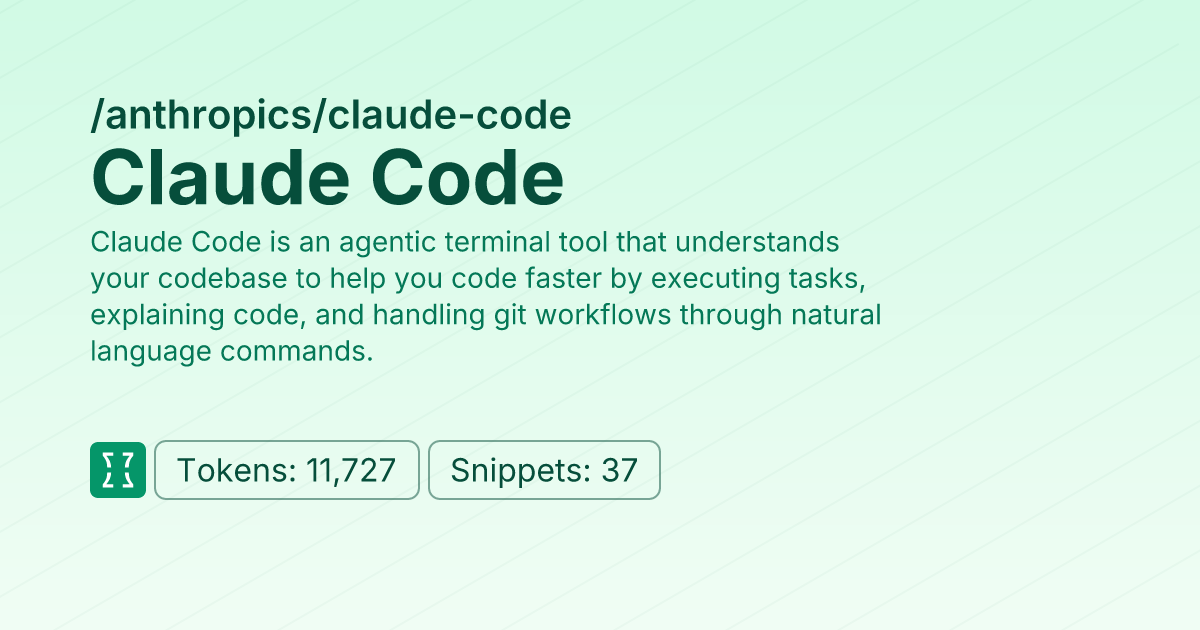 Claude Code (anthropics/claude-code) | Context7