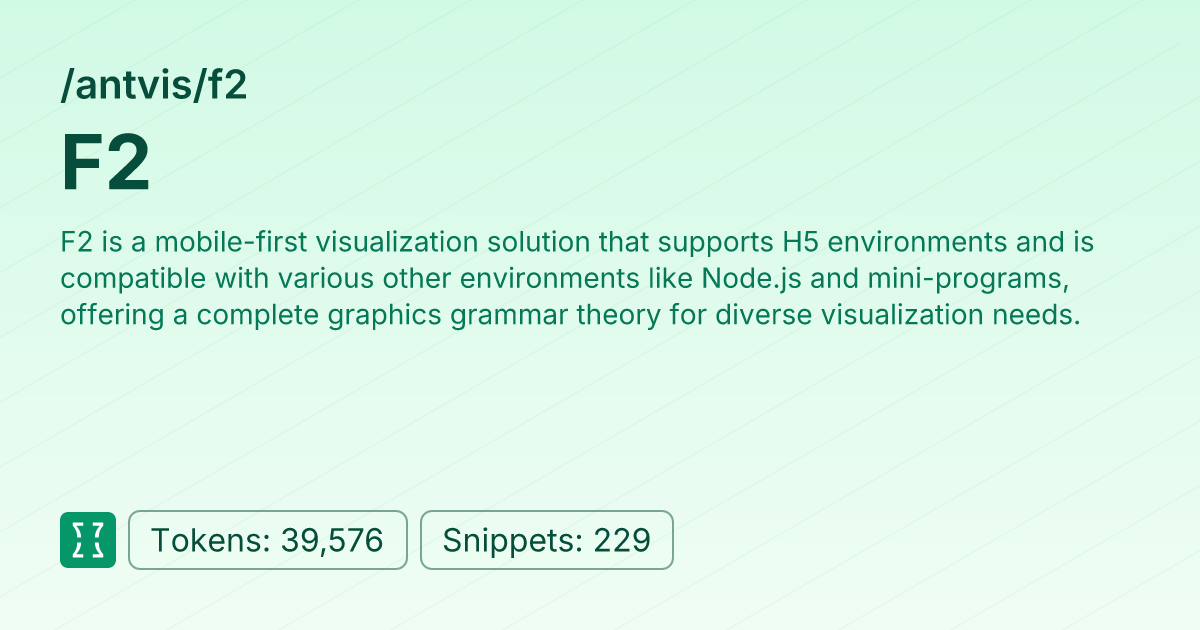 F2 (antvis/f2) | Context7