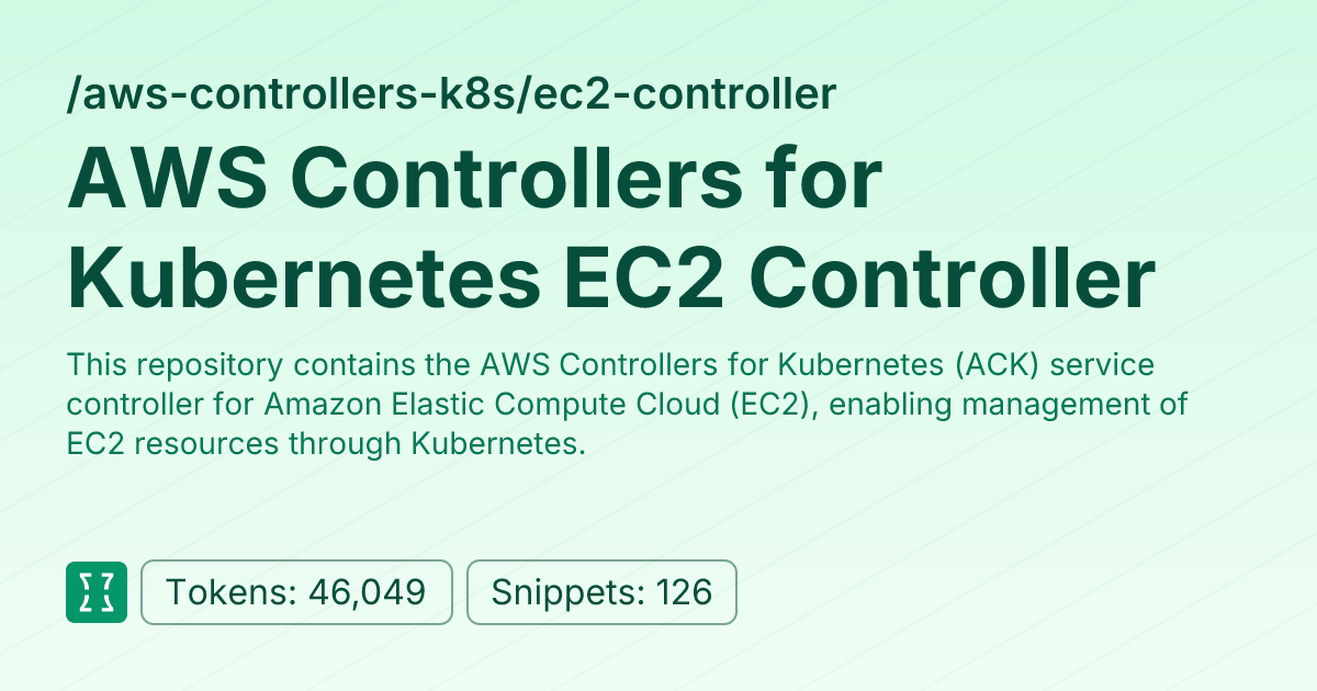 AWS Controllers for Kubernetes EC2 Controller (aws-controllers-k8s/ec2 ...
