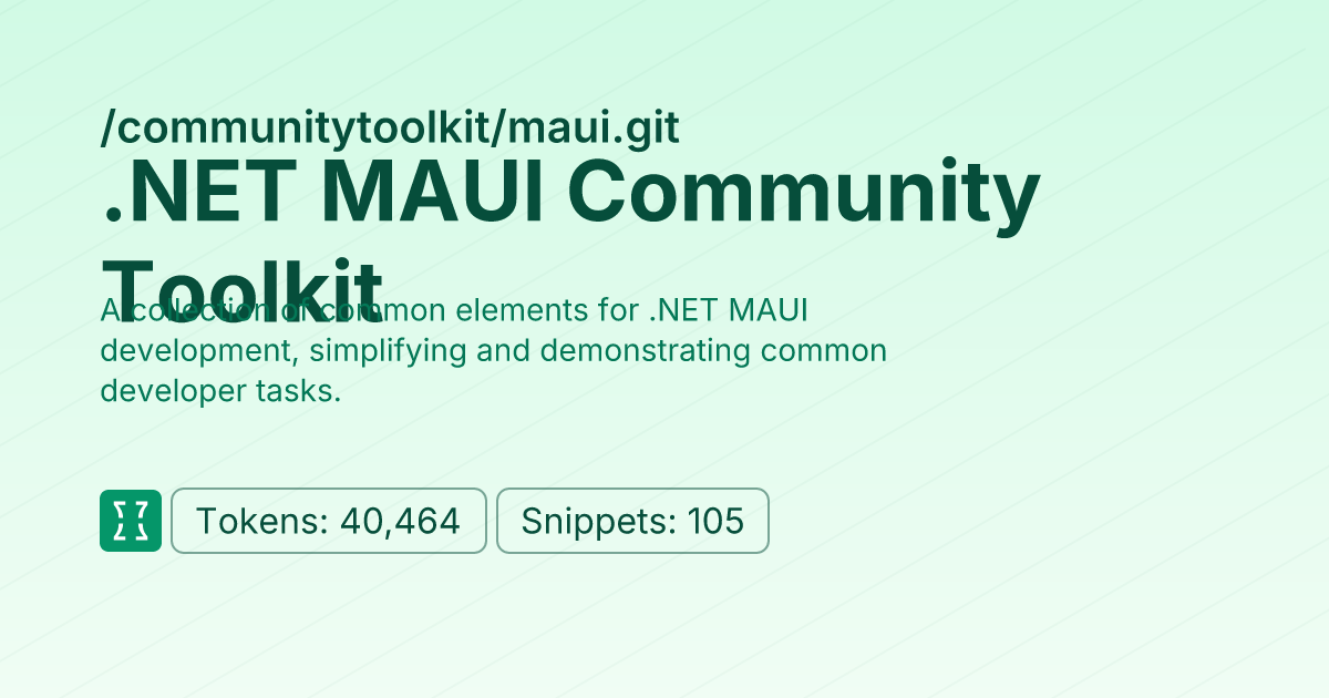 .NET MAUI Community Toolkit