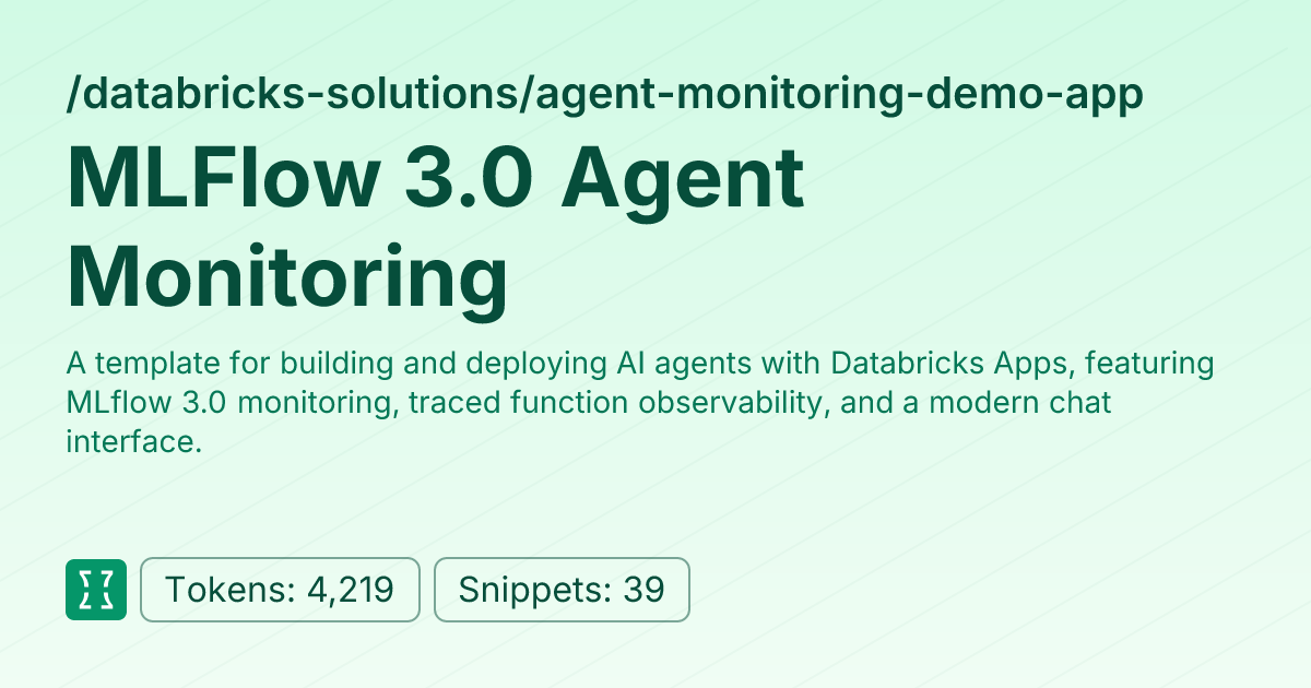 MLFlow 3.0 Agent Monitoring (databricks-solutions/agent-monitoring-demo ...