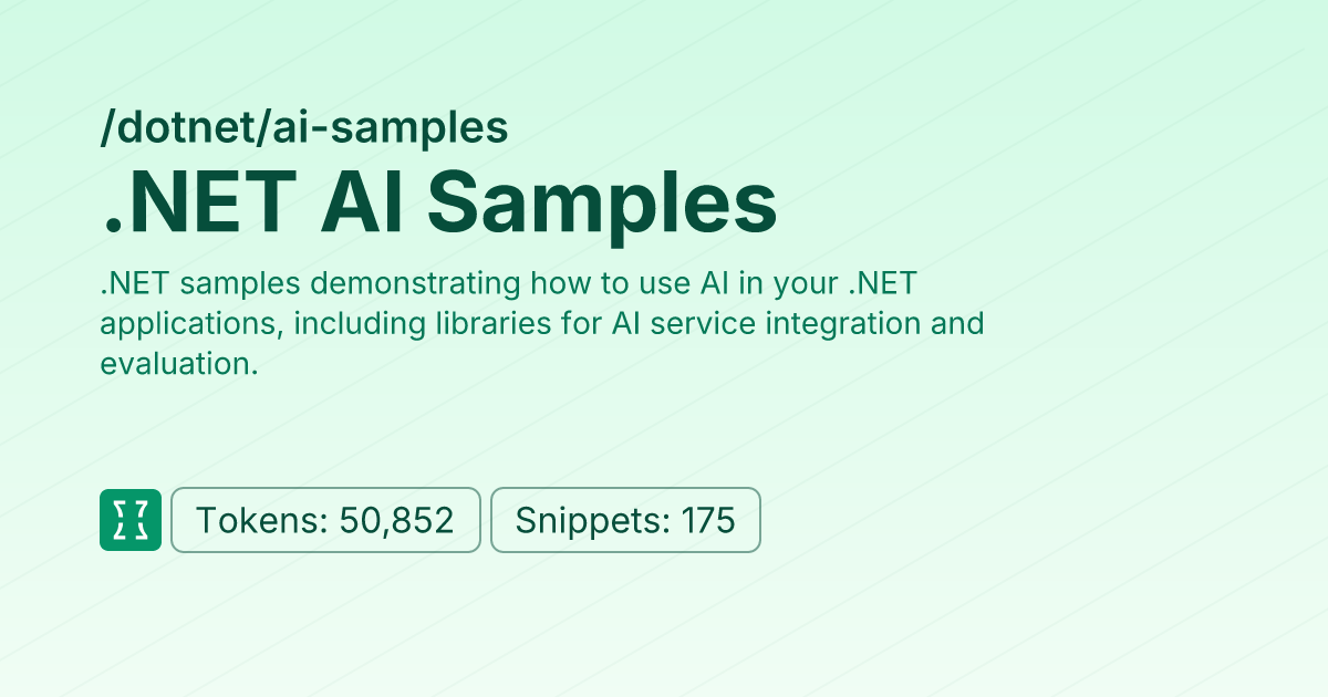 .NET AI Samples