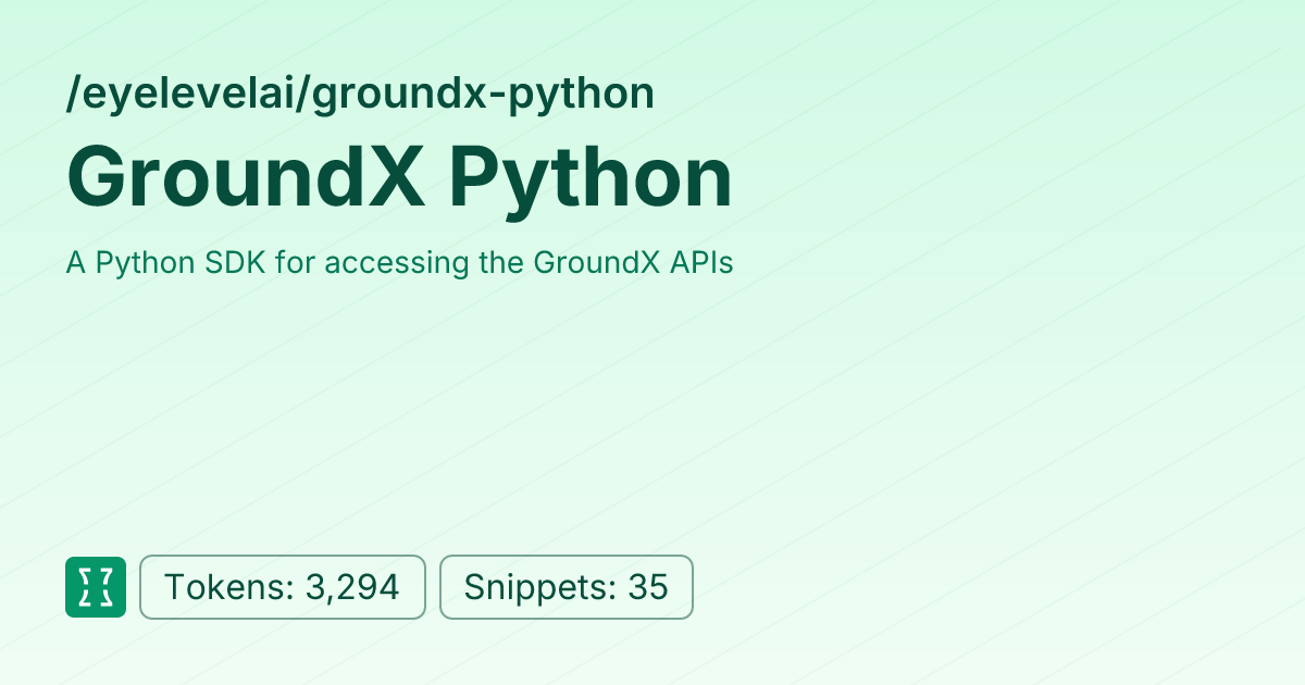 GroundX Python (eyelevelai/groundx-python) | Context7