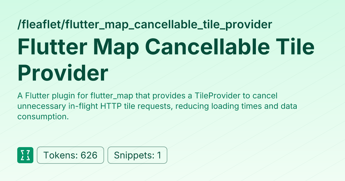 Flutter Map Cancellable Tile Provider