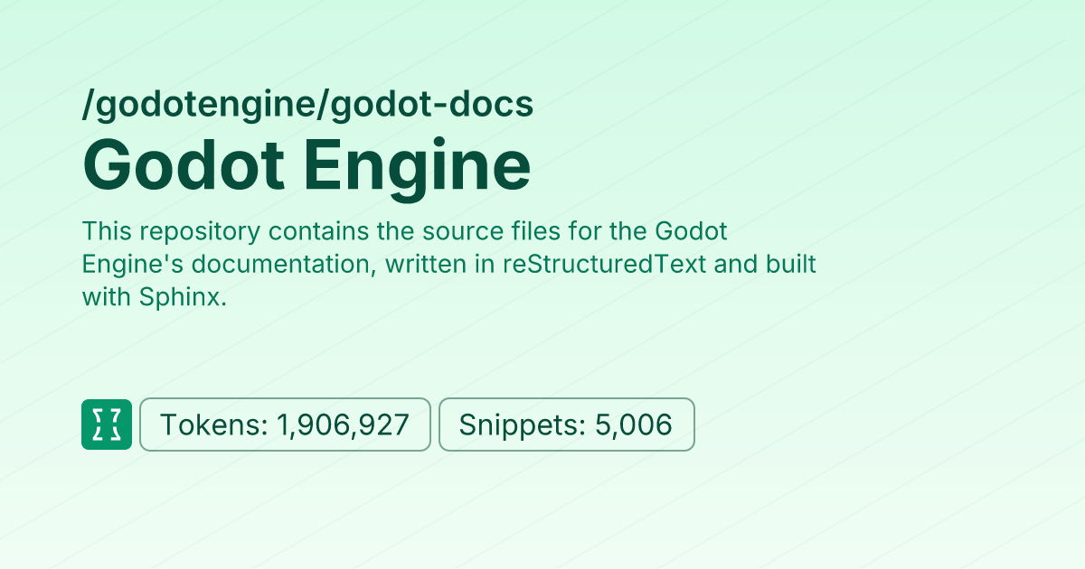 Godot Engine (godotengine/godot-docs) | Context7