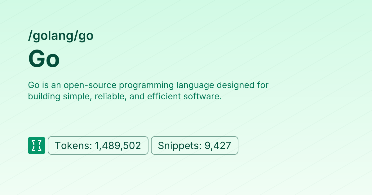 Go (golang/go) | Context7