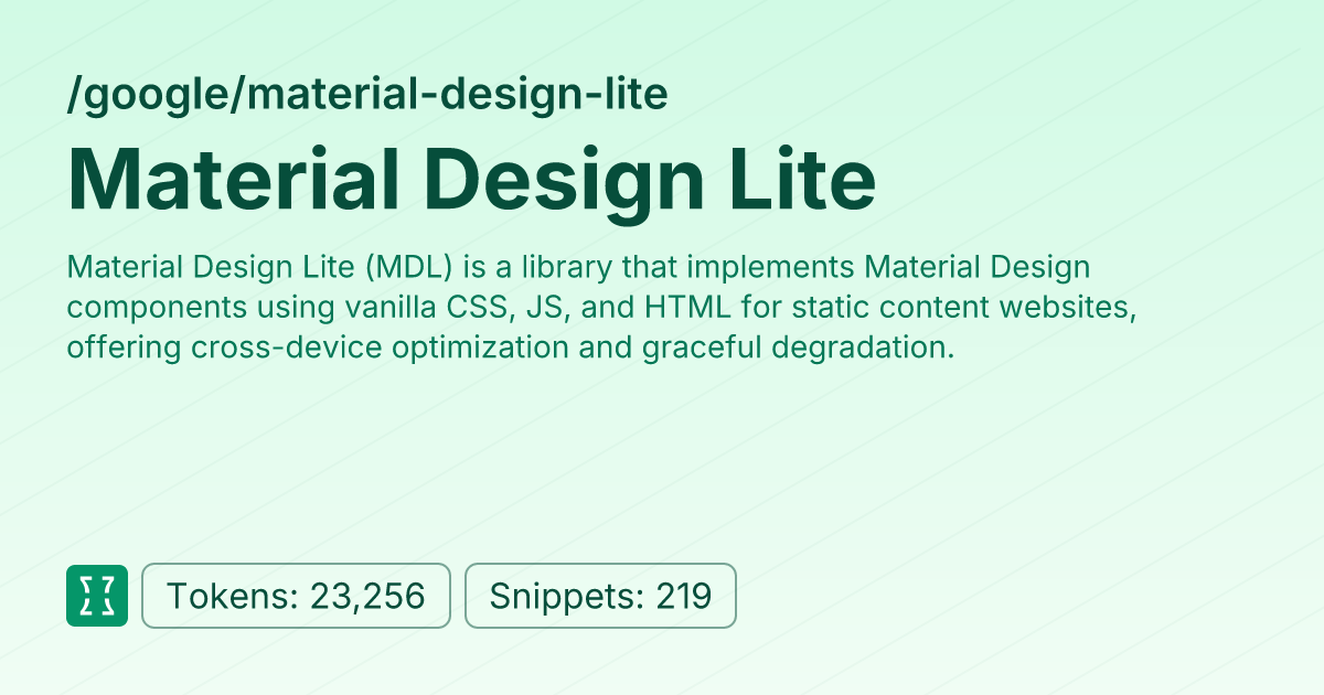 Material Design Lite