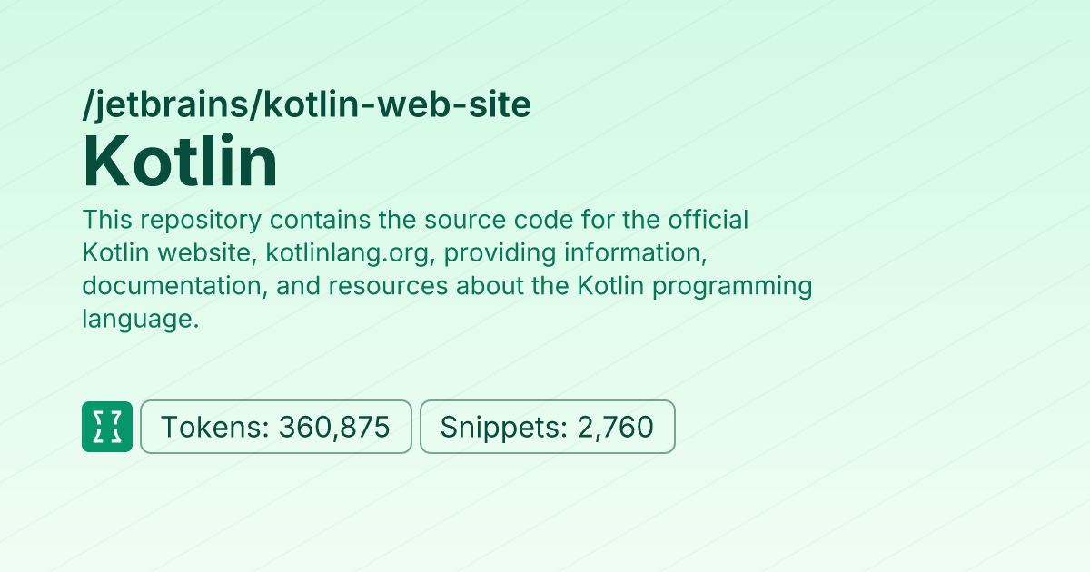 Kotlin (jetbrains/kotlin-web-site) | Context7