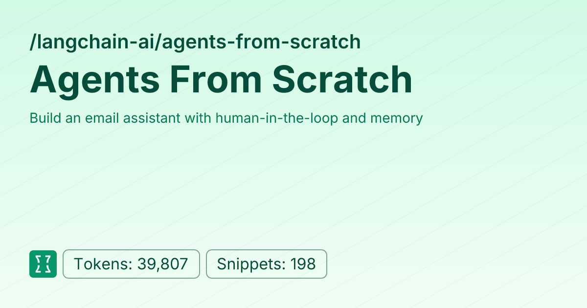 Agents From Scratch (langchain-ai/agents-from-scratch) | Context7