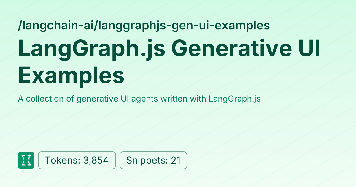 LangGraph.js Generative UI Examples (langchain-ai/langgraphjs-gen-ui ...