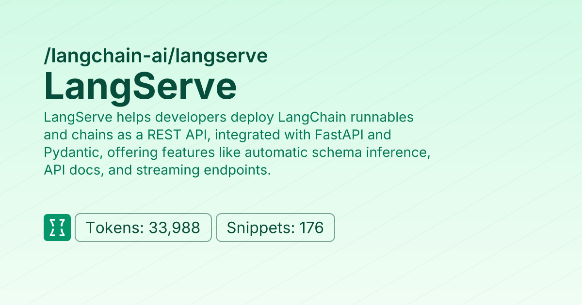 LangServe (langchain-ai/langserve) | Context7