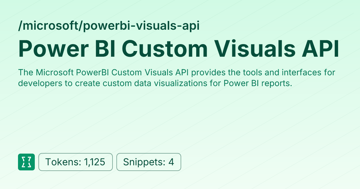 Admin - microsoft/powerbi-visuals-api | Context7 | Context7
