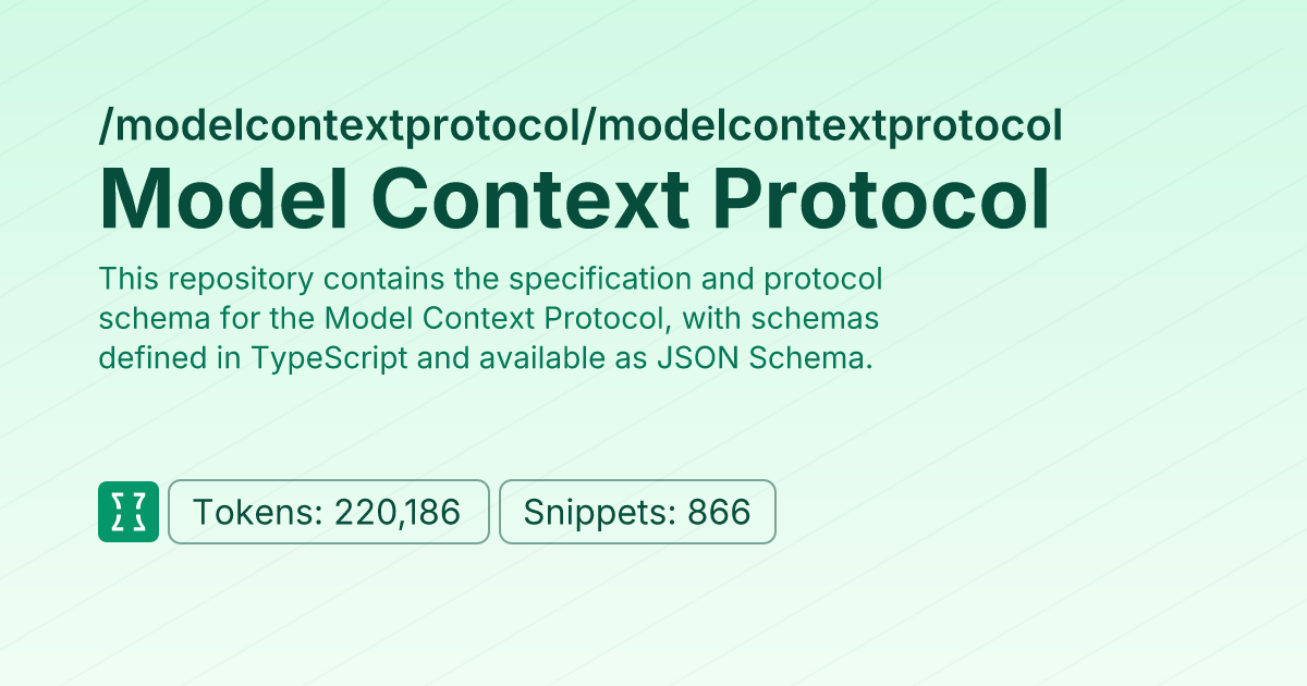 Model Context Protocol (modelcontextprotocol/modelcontextprotocol) | Context7