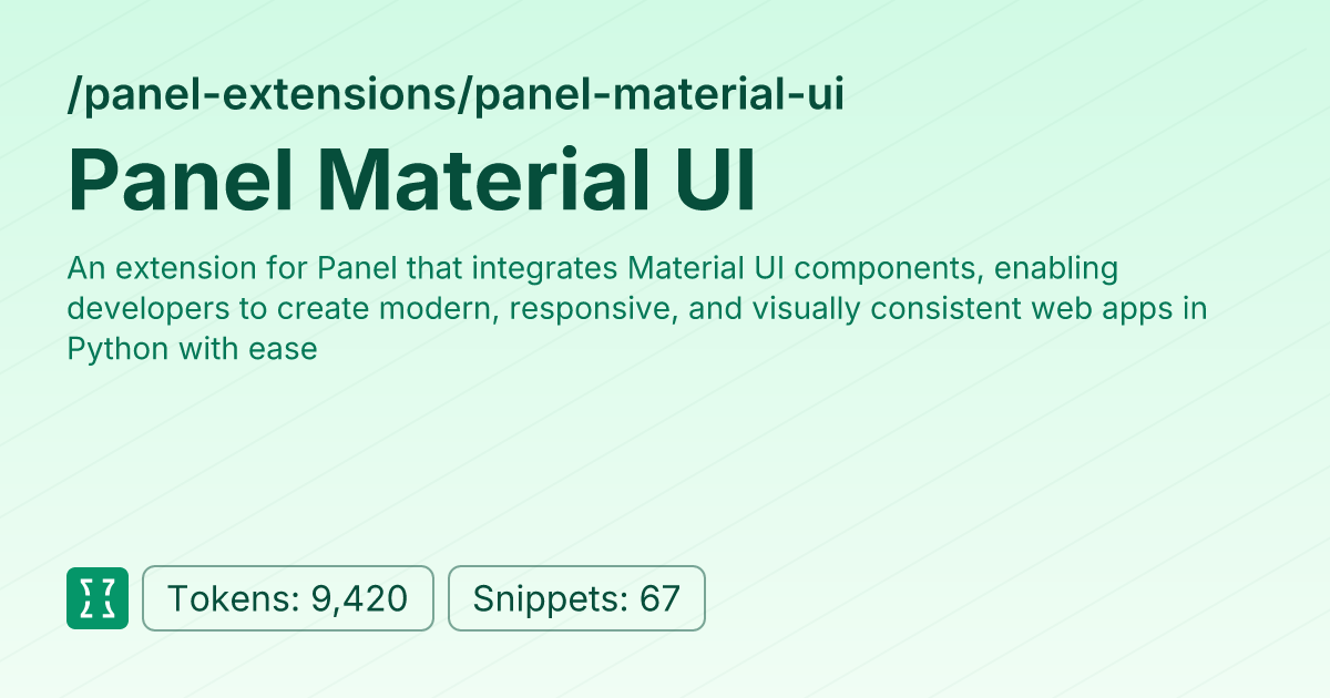Panel Material UI