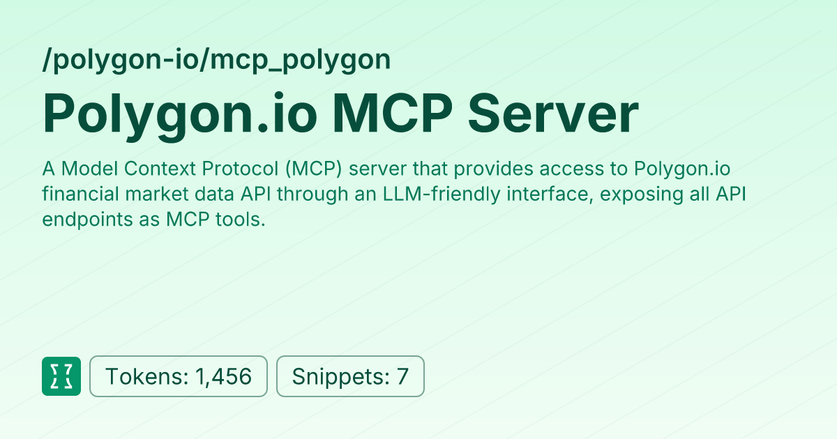 Polygon.io MCP Server