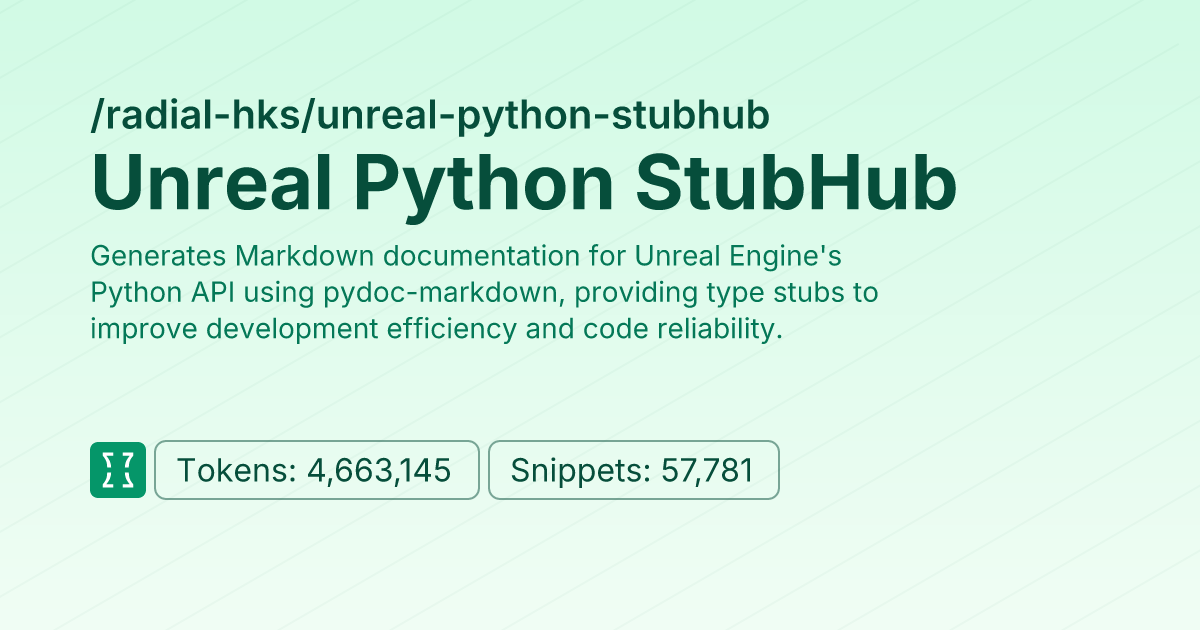 Unreal Python StubHub