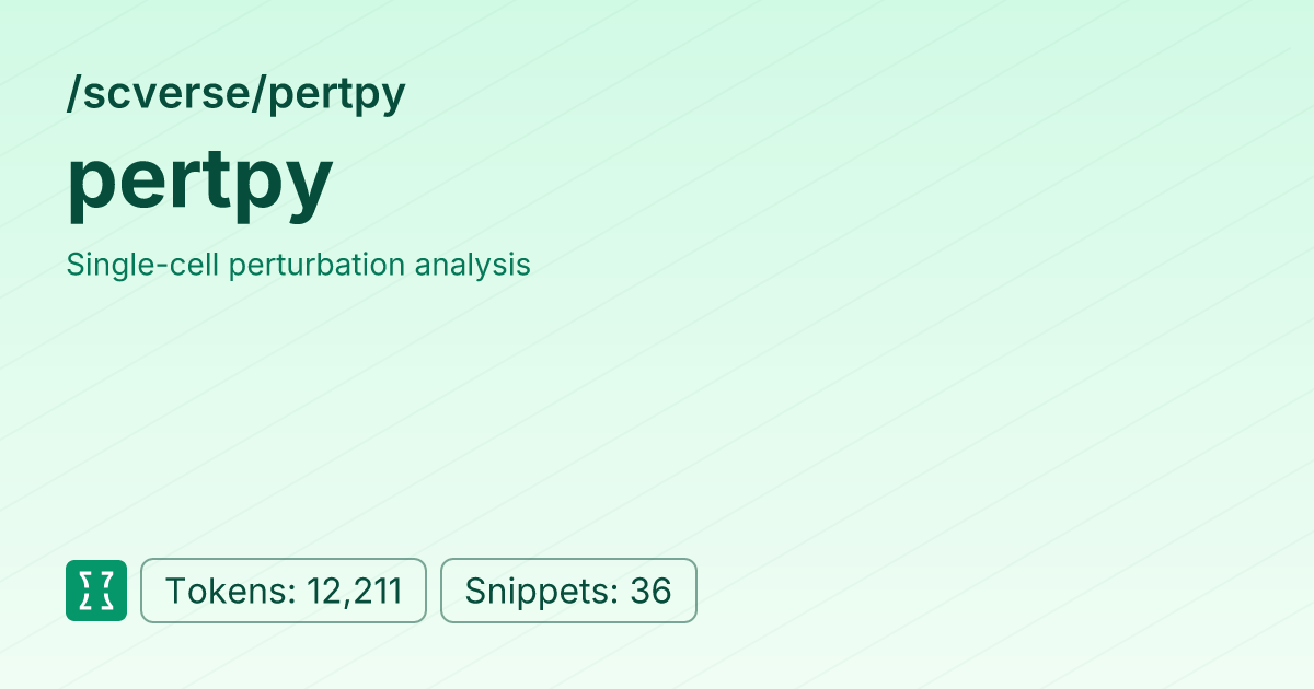 pertpy (scverse/pertpy) | Context7