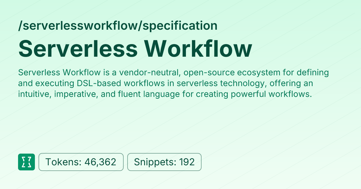 Serverless Workflow Serverlessworkflow Specification Context7