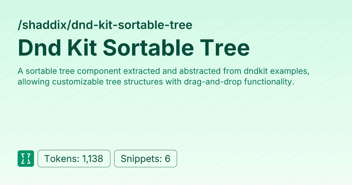 Dnd Kit Sortable Tree