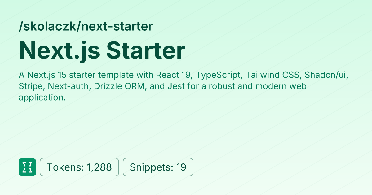 Next.js Starter
