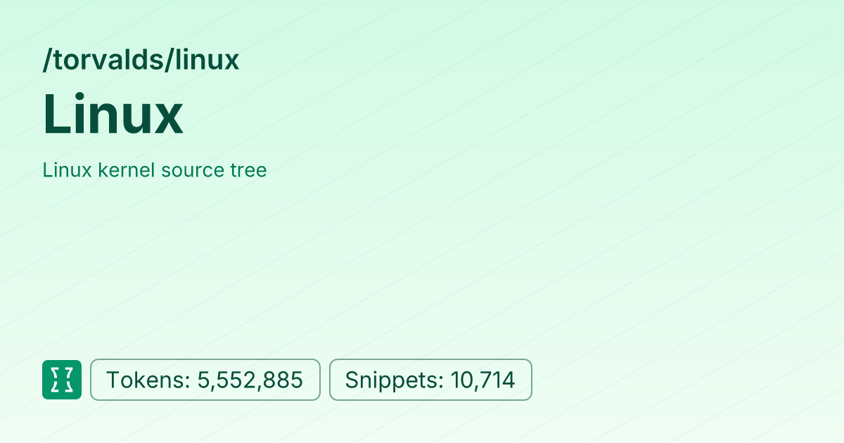 Linux (torvalds/linux) | Context7