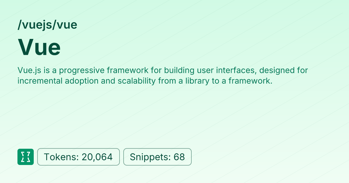 Vue (vuejs/vue) | Context7