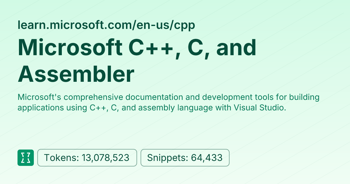Microsoft C++, C, and Assembler (websites/learn_microsoft_en-us_cpp ...