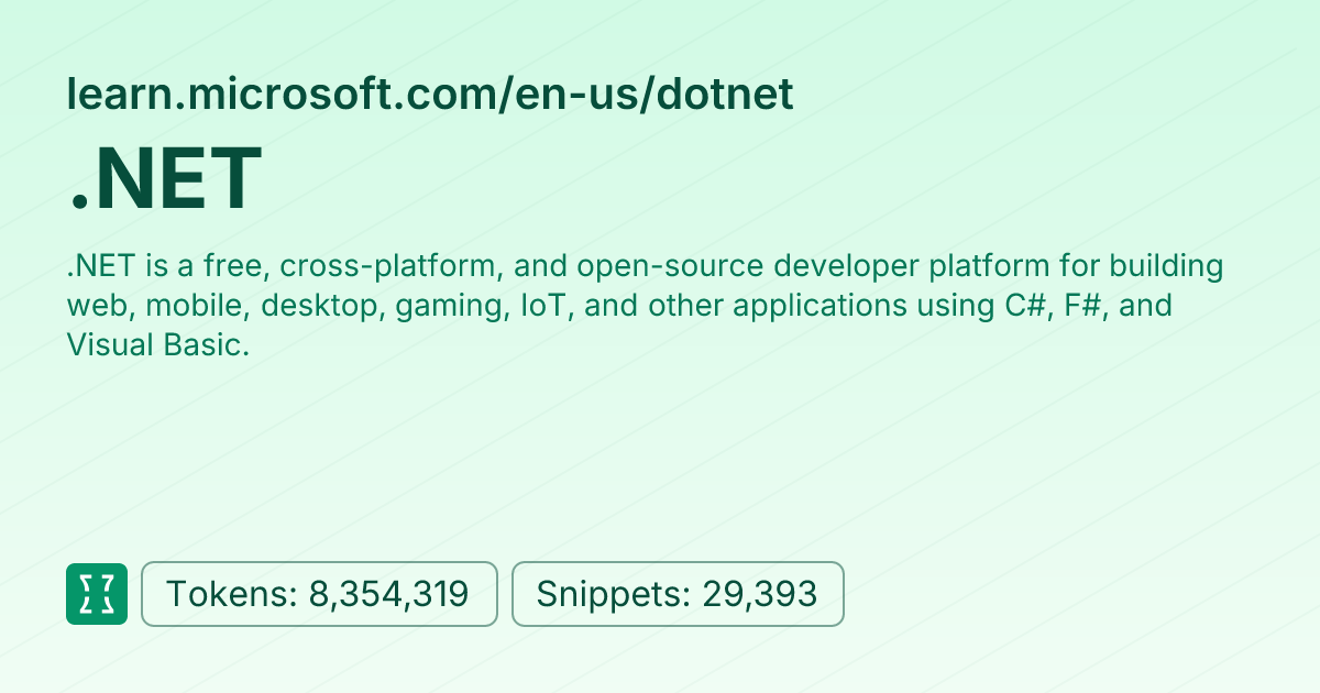 Net Websites Learn Microsoft En Us Dotnet Context7