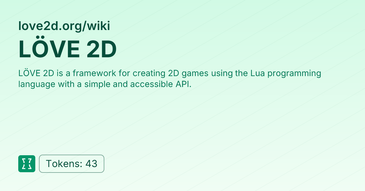 LÖVE 2D (websites/love2d_wiki) | Context7