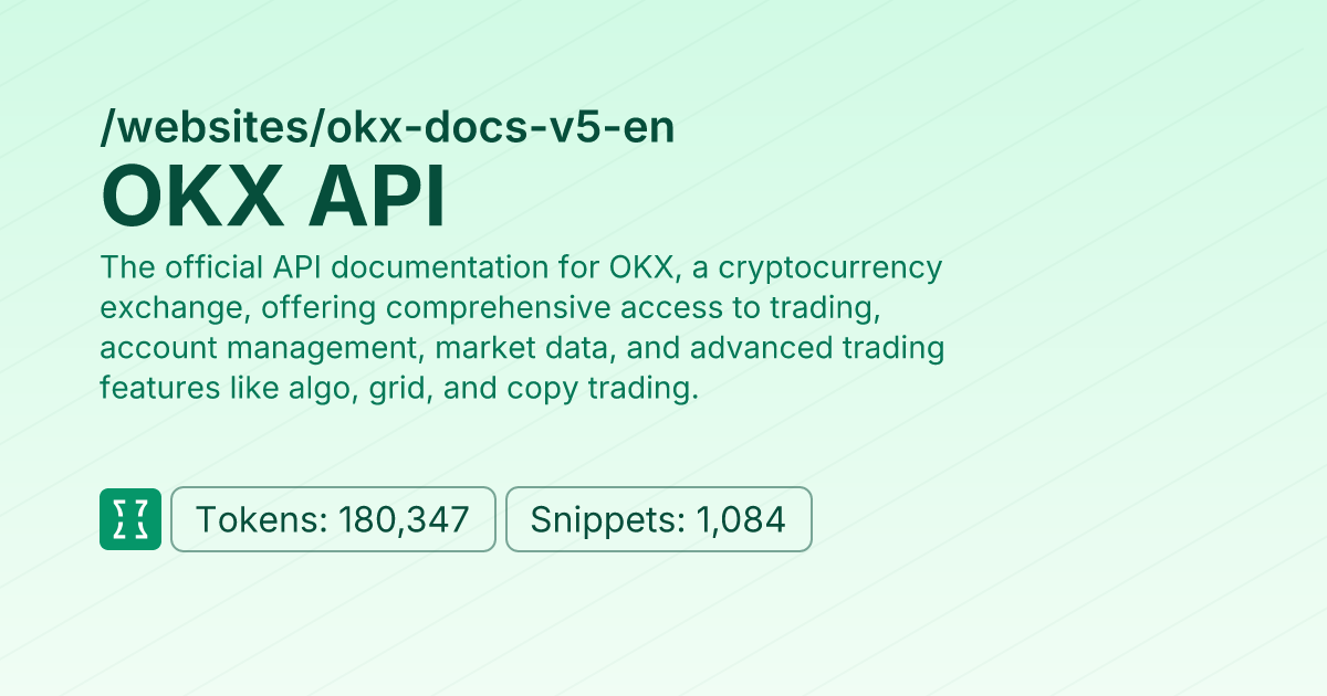 OKX API (websites/okx-docs-v5-en) | Context7