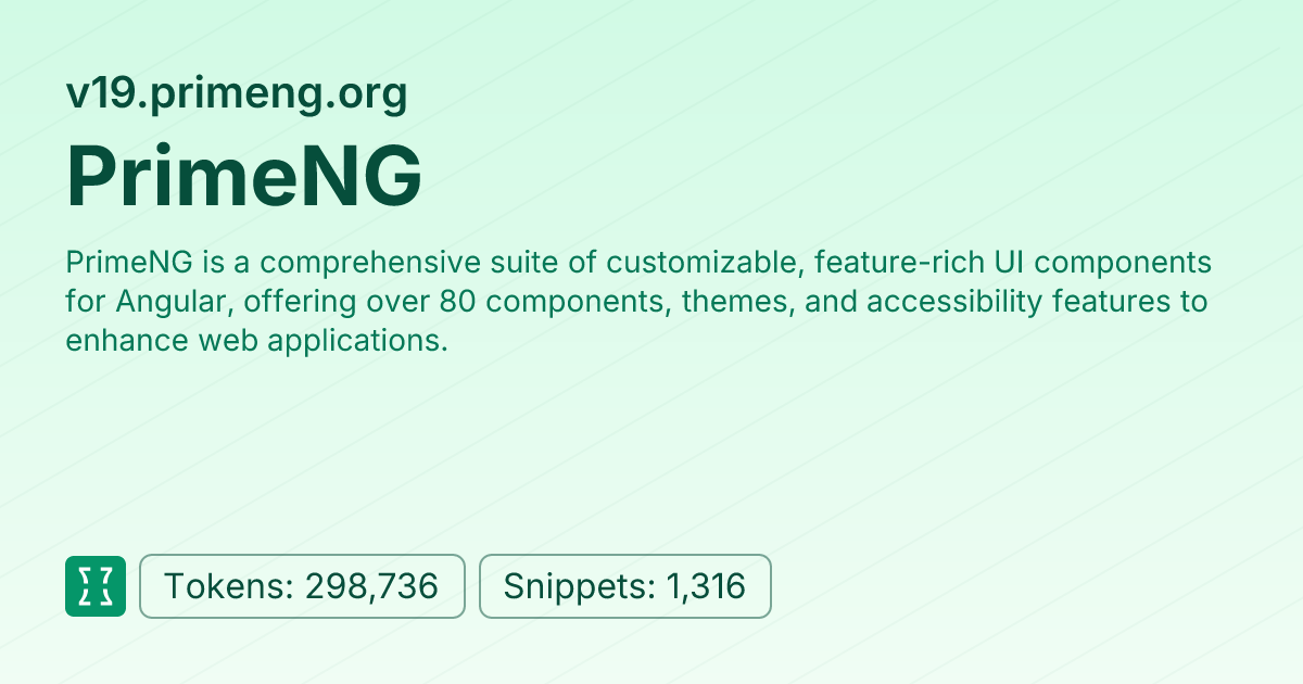 PrimeNG (websites/v19_primeng) | Context7